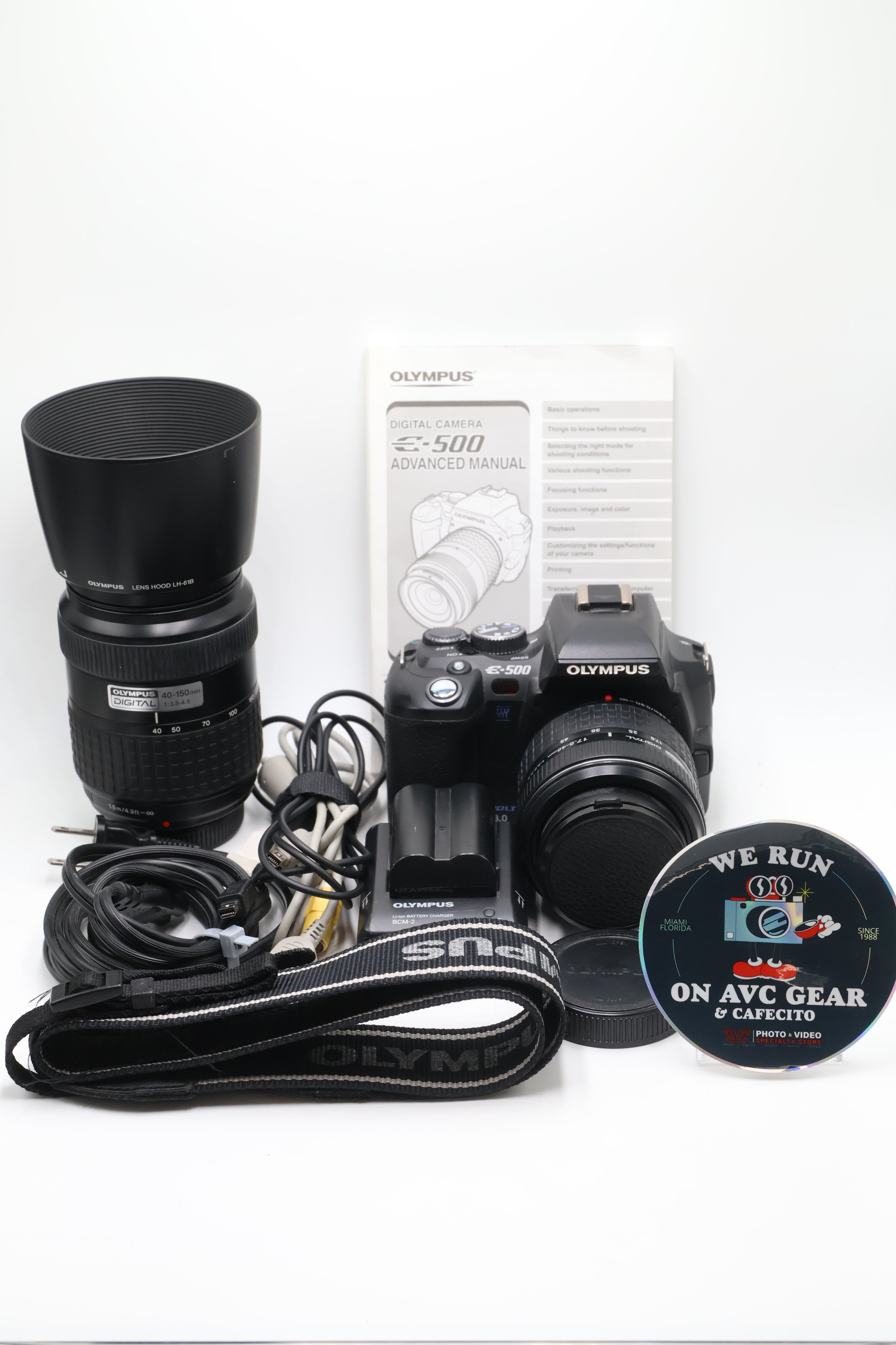 Olympus E500/11747 Evolt E500 Digital Camera w/17.5-45mm + 40-150mm, U – AVC photo video store